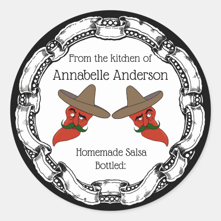 Salsa Label Personalize | Zazzle