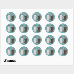 Salt and Pepper Classic Round Sticker | Zazzle