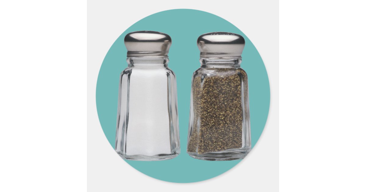 Salt and Pepper Classic Round Sticker | Zazzle