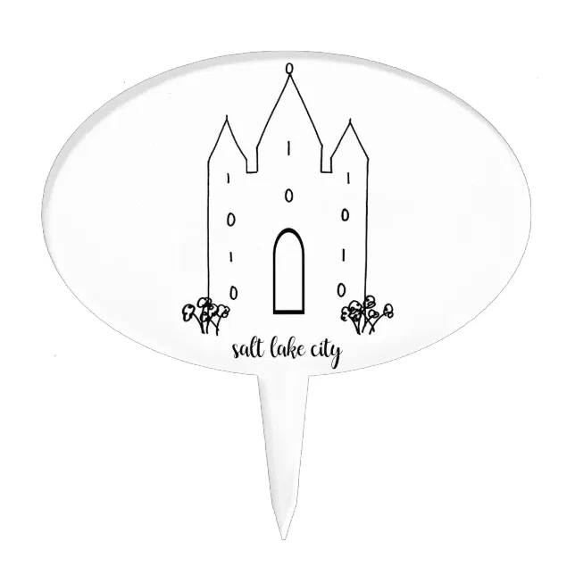 salt lake city utah temple simple modern cake topper | Zazzle