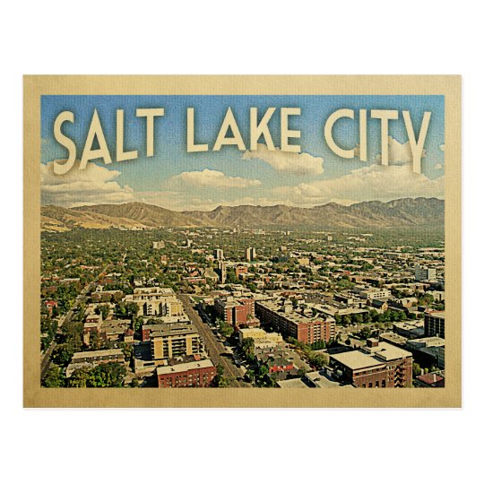Salt Lake City Utah Vintage Travel Postcard | Zazzle.com