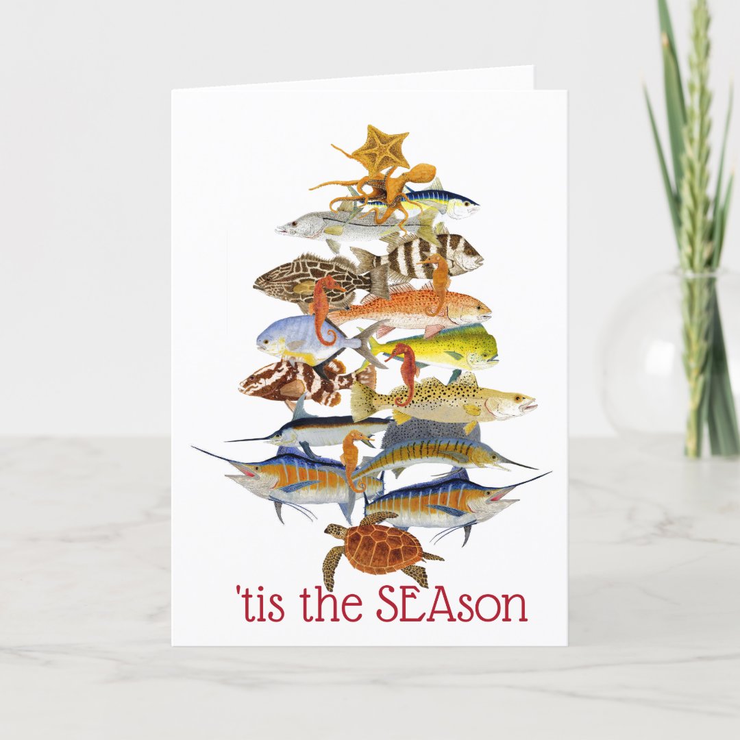 Saltwater Fish Christmas Card | Zazzle