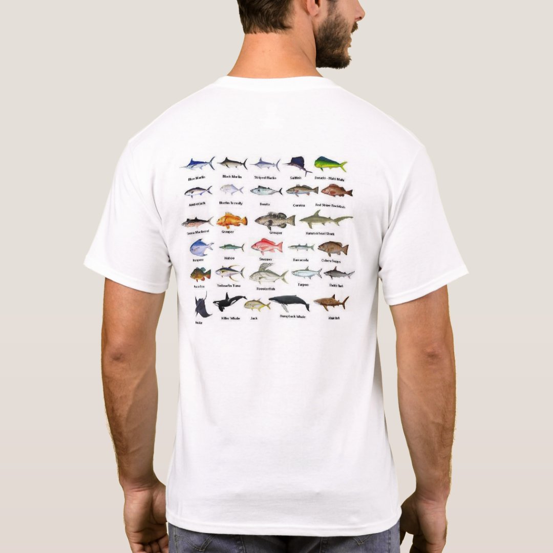 Saltwater Fish Species T-Shirt | Zazzle