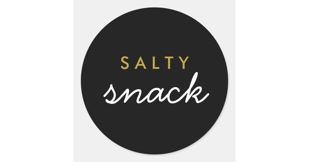 Salty Snack Sticker | Zazzle
