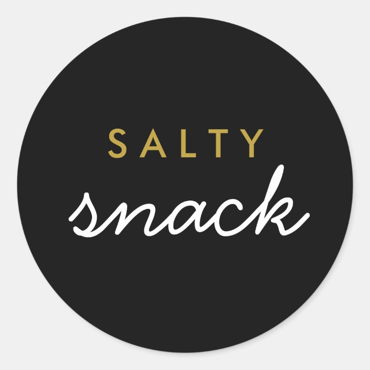 Salty Snack Sticker | Zazzle