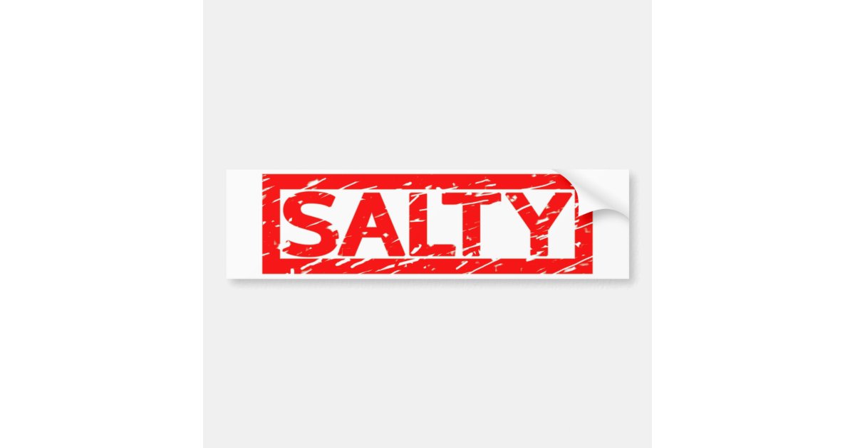 Salty Stamp Bumper Sticker | Zazzle