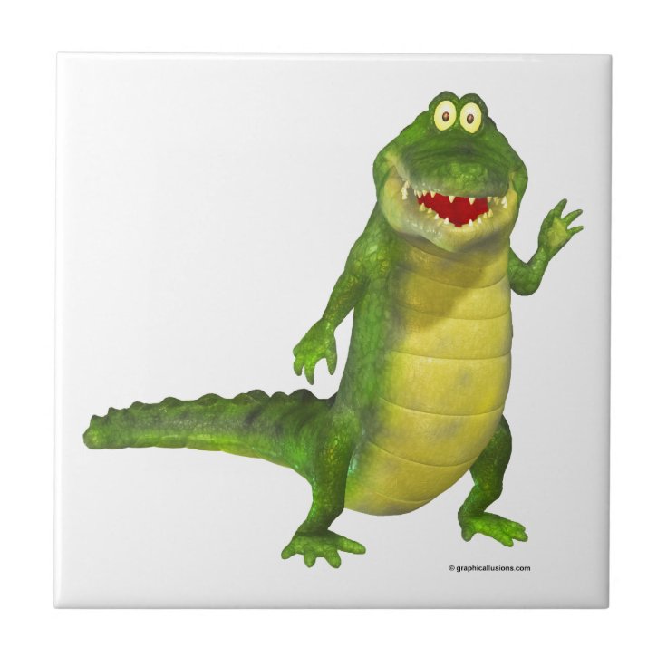 Salty the Crocodile Tile | Zazzle