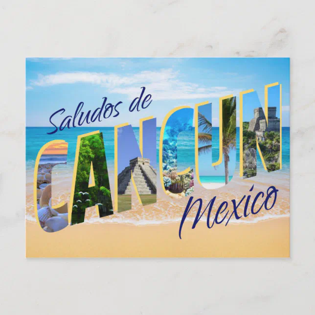 Saludos De Cancun Greetings From Cancun Postcard Zazzle