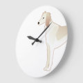 Saluki Basic Dog Breed Illustration Silhouette Large Clock | Zazzle