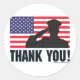 Salute Classic Round Sticker | Zazzle