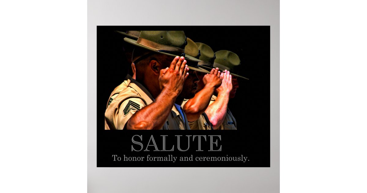 Salute Poster | Zazzle