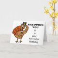 *SALUTING TURKEY* HAPPY IT IS "YOUR BIRTHDAY" CARD | Zazzle