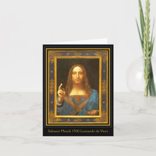 Salvator Mundi by Leonardo da Vinci Card | Zazzle