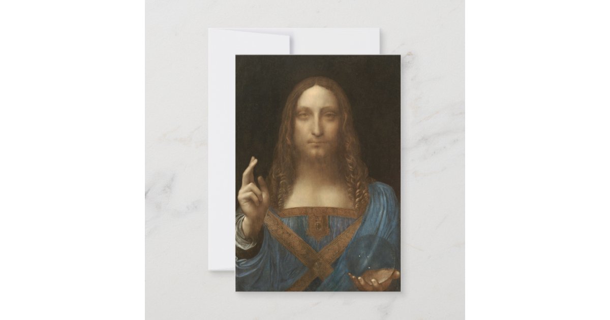 Salvator Mundi by Leonardo da Vinci Thank You Card | Zazzle