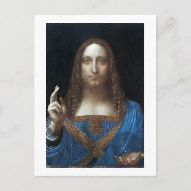 Salvator Mundi, Jesus Christ, Leonardo da Vinci Postcard | Zazzle