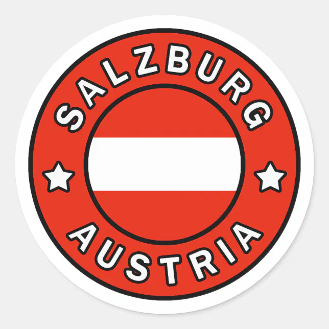 Salzburg Austria Classic Round Sticker | Zazzle