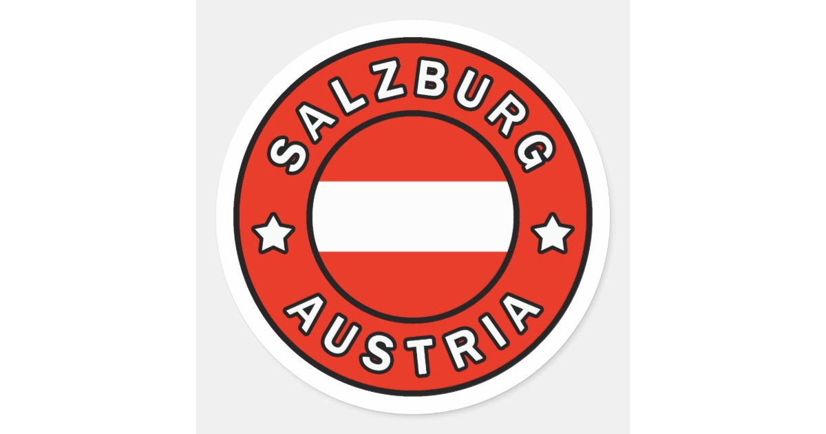 Salzburg Austria Classic Round Sticker | Zazzle