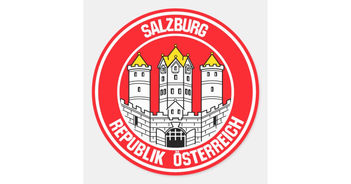 Salzburg Round Emblem Classic Round Sticker | Zazzle