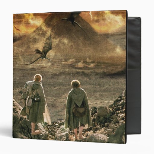 Sam and FRODO™ Approaching Mount Doom 3 Ring Binder | Zazzle