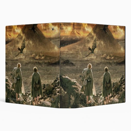 Sam and FRODO™ Approaching Mount Doom 3 Ring Binder | Zazzle