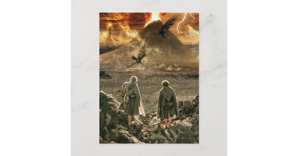 Sam and FRODO™ Approaching Mount Doom Postcard | Zazzle