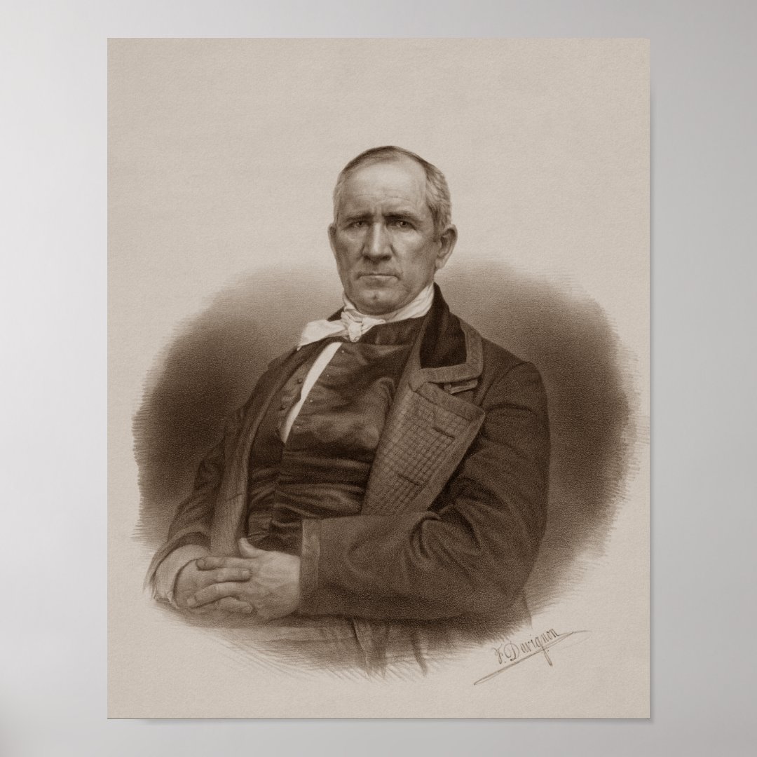 Sam Houston Portrait Poster | Zazzle