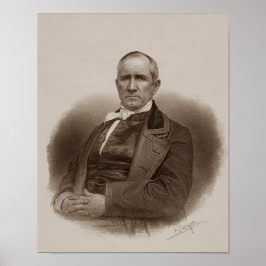 Sam Houston Portrait Poster | Zazzle.com