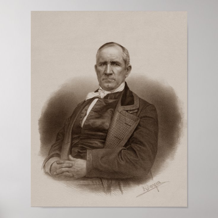 Sam Houston Portrait Poster | Zazzle