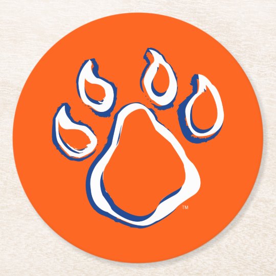 Sam Houston State Bearkat Paw Round Paper Coaster | Zazzle.com