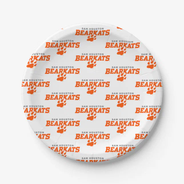 Sam Houston State University Bearkats Paw Print Paper Plates | Zazzle