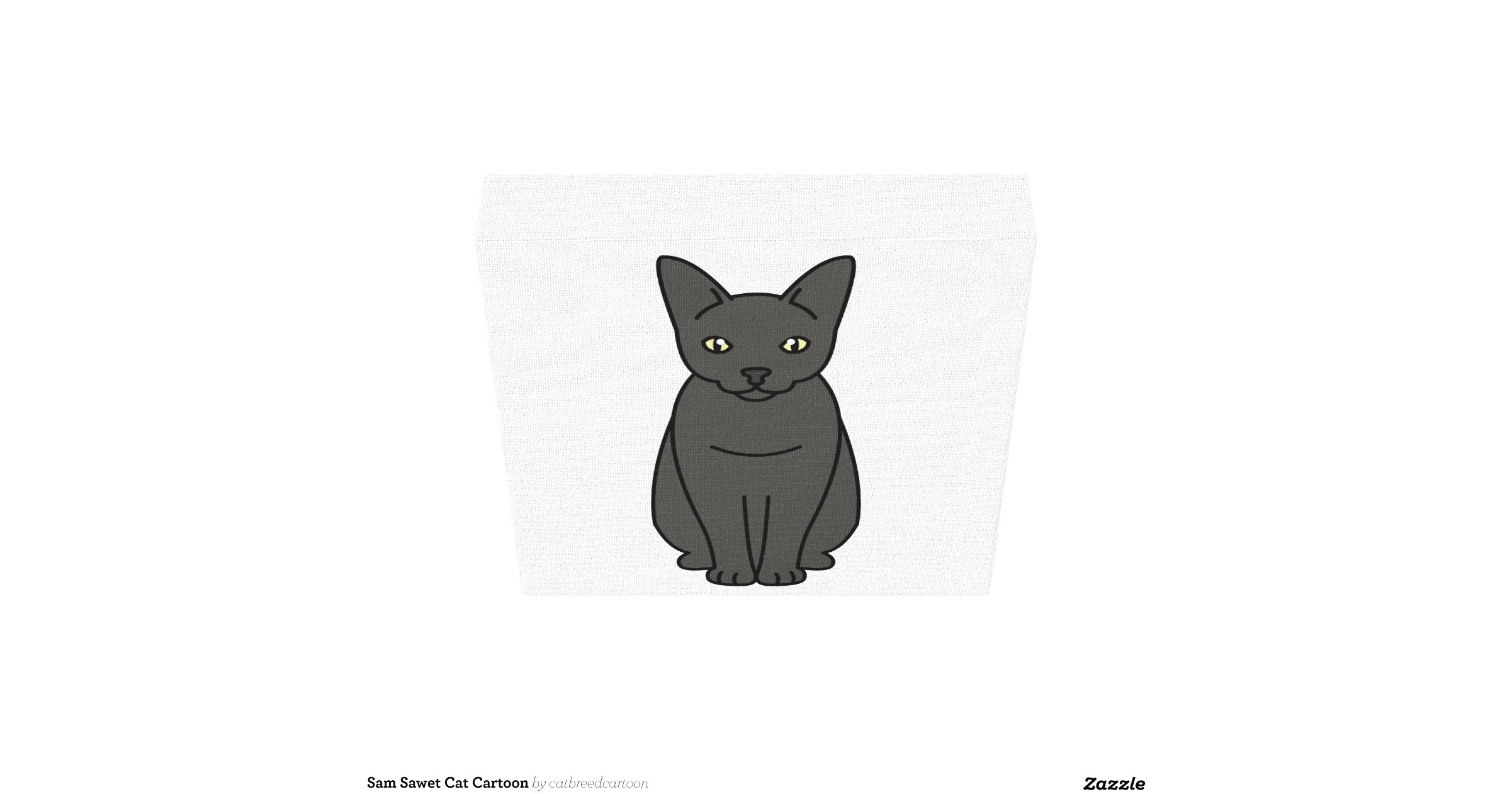 Sam Sawet Cat Cartoon Canvas Print | Zazzle