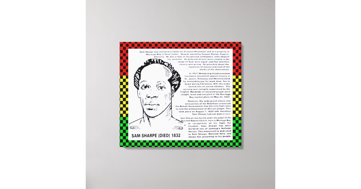 Sam Sharpe Jamaican Hero Canvas Print | Zazzle