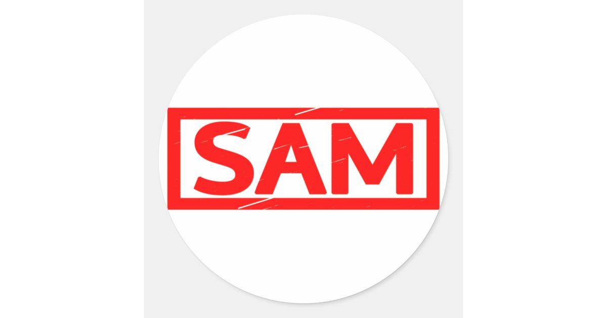 Sam Stamp Classic Round Sticker | Zazzle