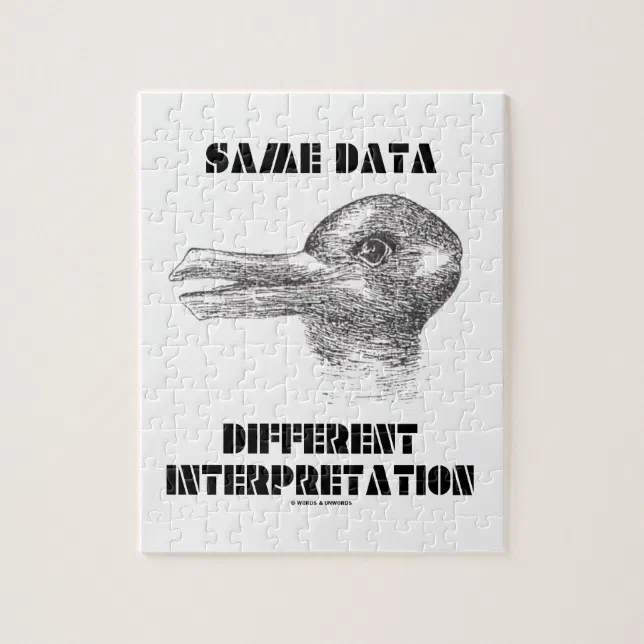 Same Data Different Interpretation (Duck Rabbit) Jigsaw Puzzle | Zazzle