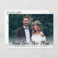 Same Love New Date Postponed Modern Script Photo Announcement Postcard ...