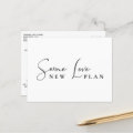 Same Love New Plan Wedding Change the Date Announcement Postcard | Zazzle