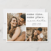 Same Time Same Place New Date Save The Date Card | Zazzle