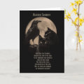 Samhain Blessings Raven and Black Cat Card | Zazzle