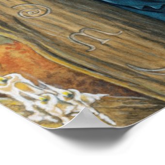 Samhain Gothic Autumn Witch Fantasy Art Poster | Zazzle