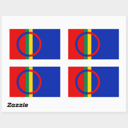 Sami Flag Rectangular Sticker | Zazzle