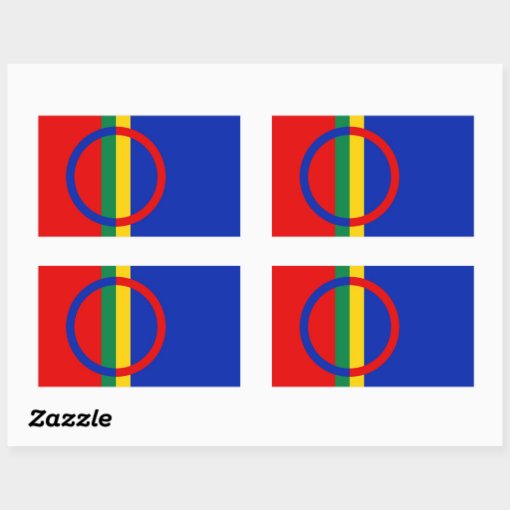 Sami Flag Rectangular Sticker | Zazzle