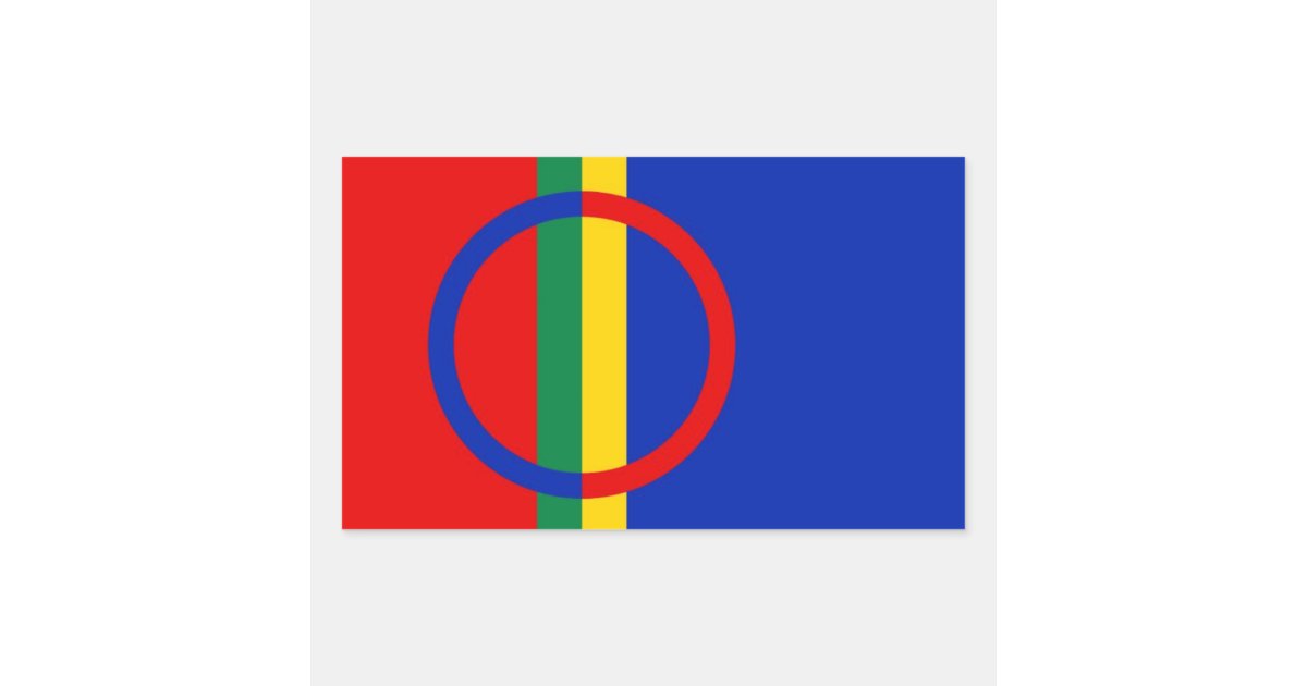 Sami Flag Rectangular Sticker | Zazzle