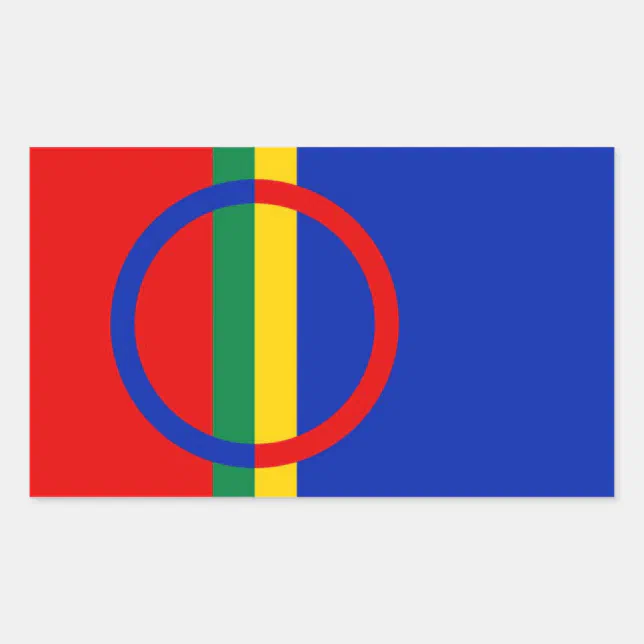 Sami Flag Rectangular Sticker | Zazzle