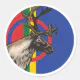 Sami Reindeer Saami National Animal Flag Classic Round Sticker | Zazzle