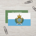 Sammarinese Flag & Coat of Arms, San Marino Business Card | Zazzle