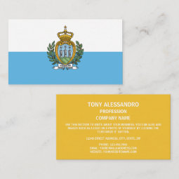 Sammarinese Flag, Flag of San Marino Business Card | Zazzle