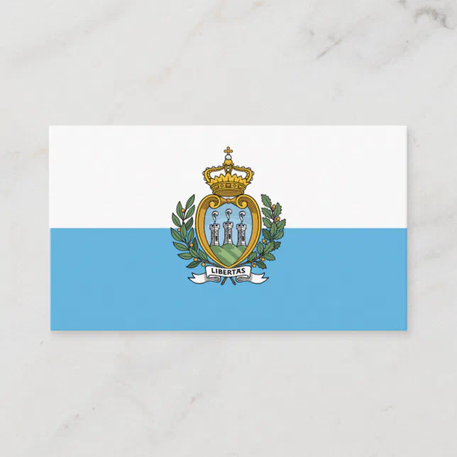 Sammarinese Flag, Flag of San Marino Business Card | Zazzle