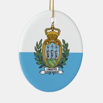 Sammarinese flag Ornament | Zazzle