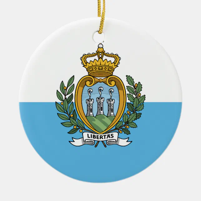 Sammarinese flag Ornament | Zazzle