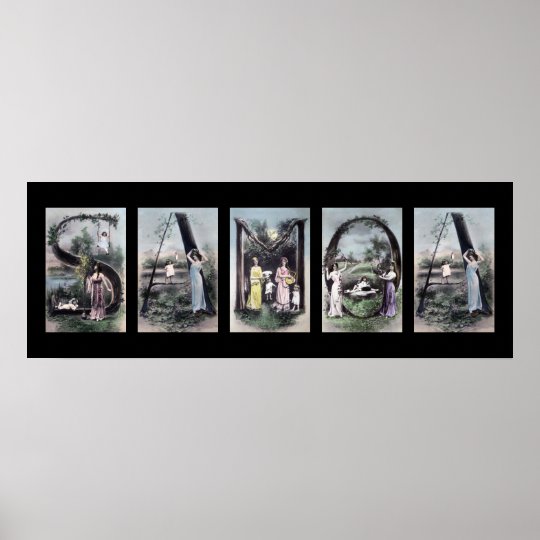 SAMOA Alphabet Letter Name Art Poster | Zazzle.com